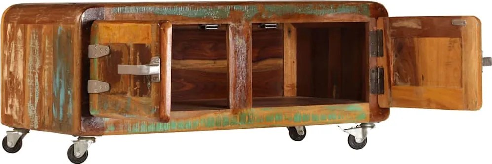 Konferenční stolek 85 x 55 x 40 cm masivní recyklované dřevo 247515