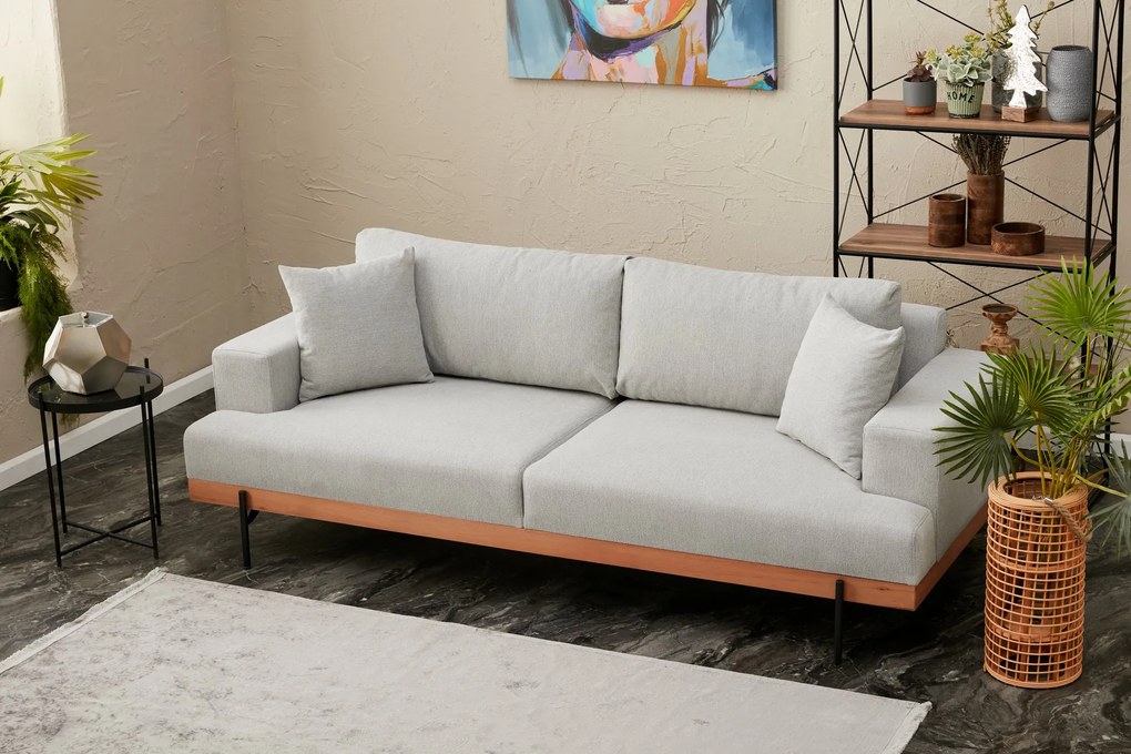 Hanah Home Třímístná pohovka LIVA šedá 227 cm 825BLC2820