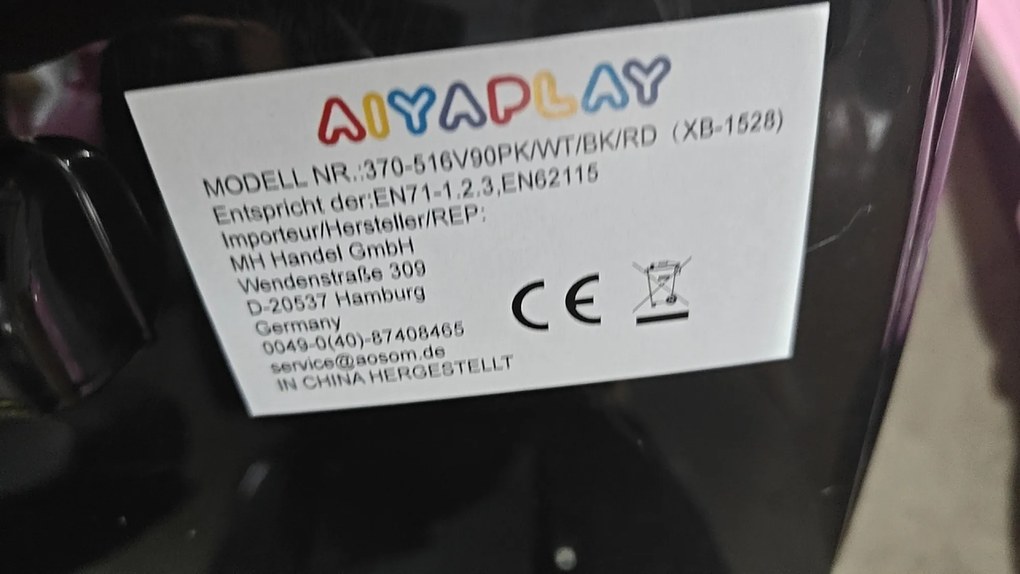 AIYAPLAY dětská elektrická Vespa PX150, Li-ion baterie, černá