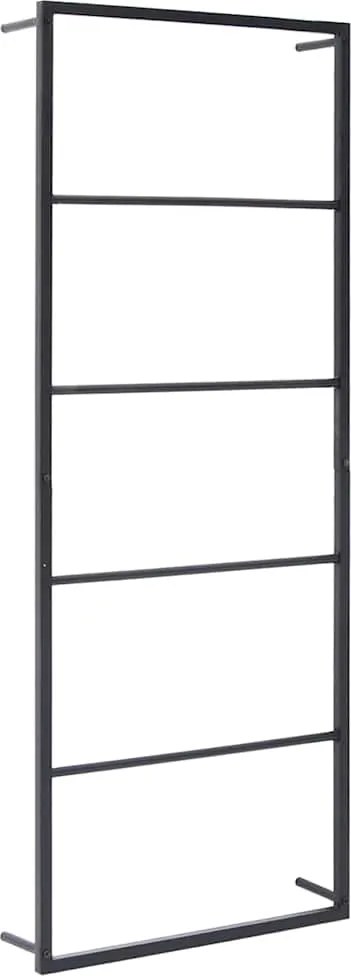 Věšák na ručníky černý 45 x 10 x 115 cm ocel 336118