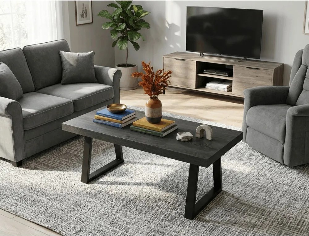 Konferenční stolek CT-R5212 GREY, lamino, šedý dub (120 x 60) cm