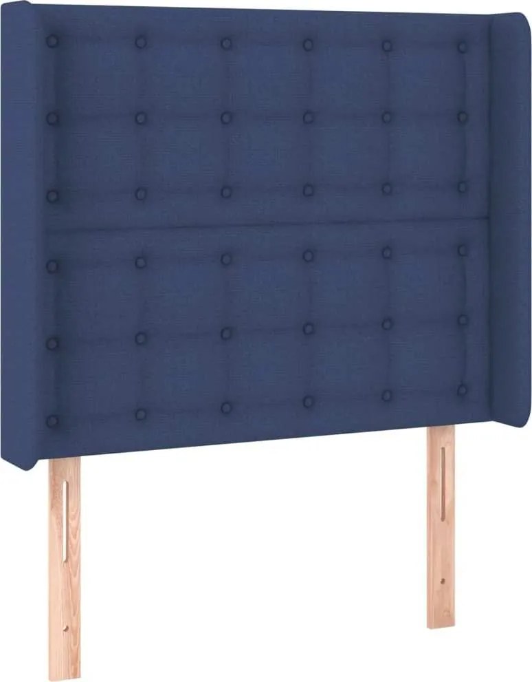 vidaXL Box spring postel s matrací a LED 90x200 cm textil [3138611] Barva: krémová