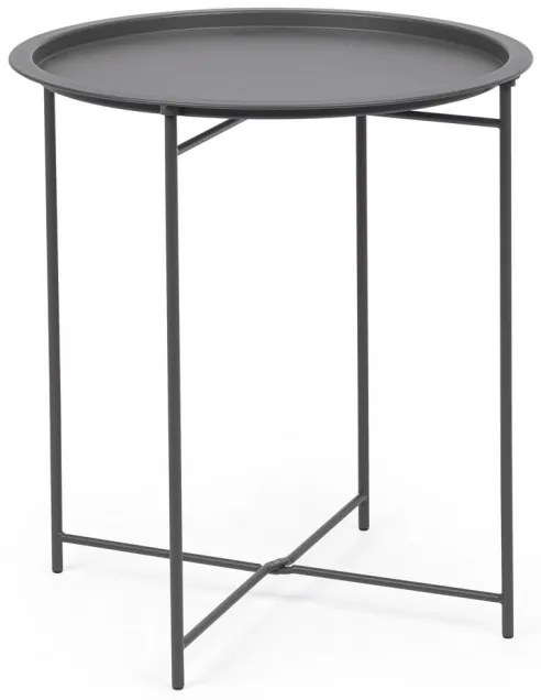 BIZZOTTO Kulatý konferenční stolek AUSTIN antracitový ø46 cm