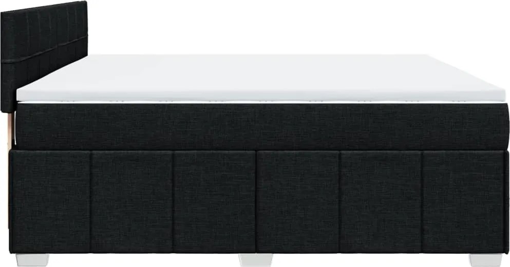 Box spring postel s matrací černá 180x200 cm textil 3287149