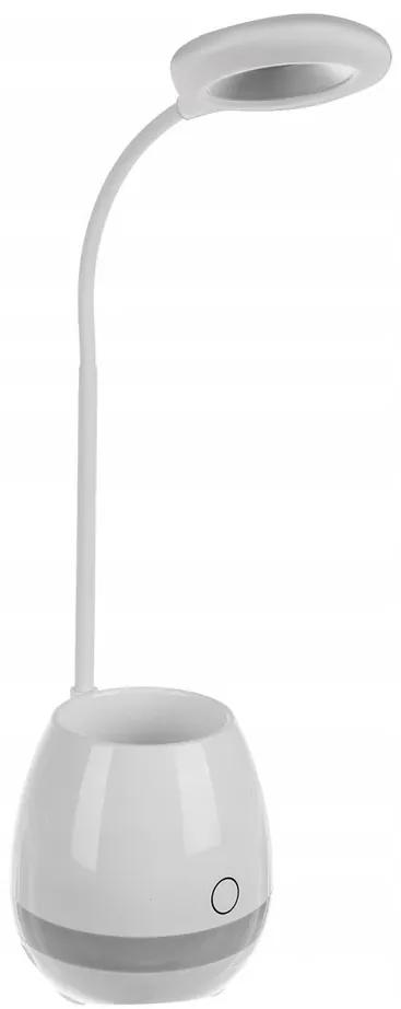 ISO 15977 LED stolní lampa s reproduktorem a organizérem bílá
