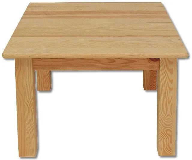 Čtvercový nízký stolek Hilmar, masiv borovice, 76x46x76 cm