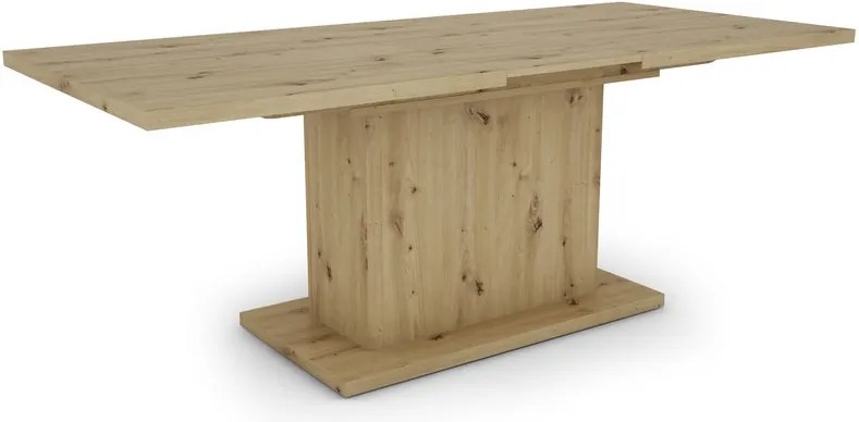 Jídelní stůl Paulo 160x90 cm, dub artisan, rozkládací