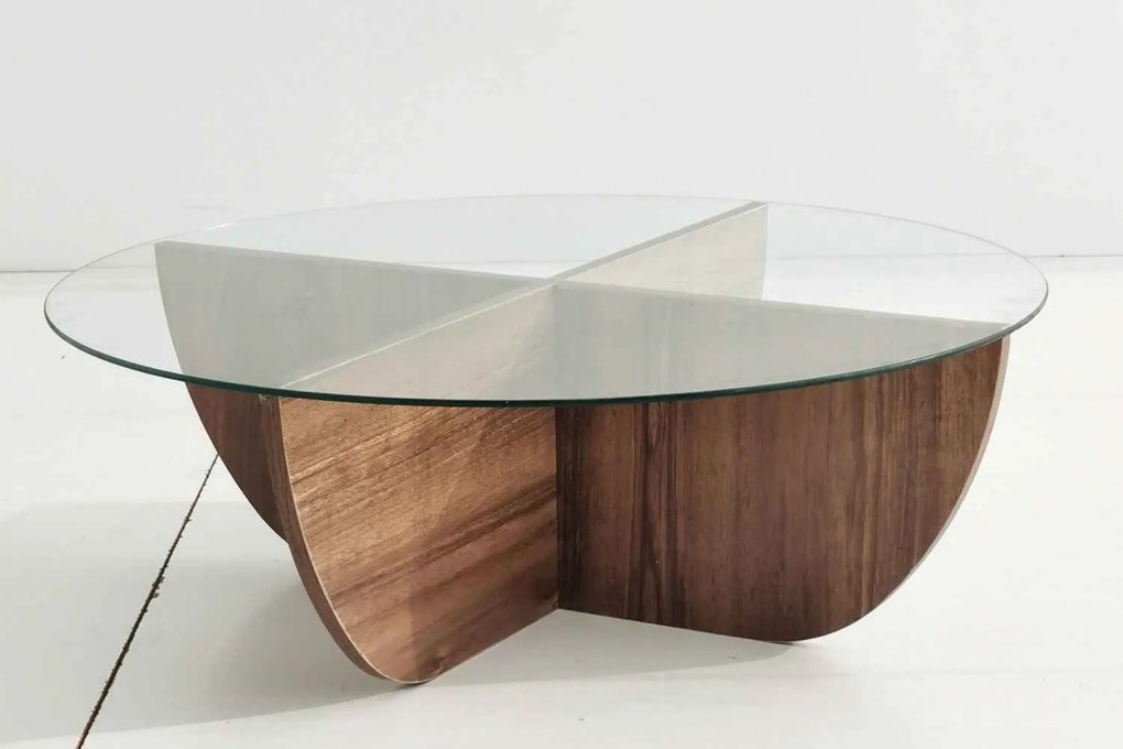 Designový konferenční stolek Balesego 90 cm vzor ořech
