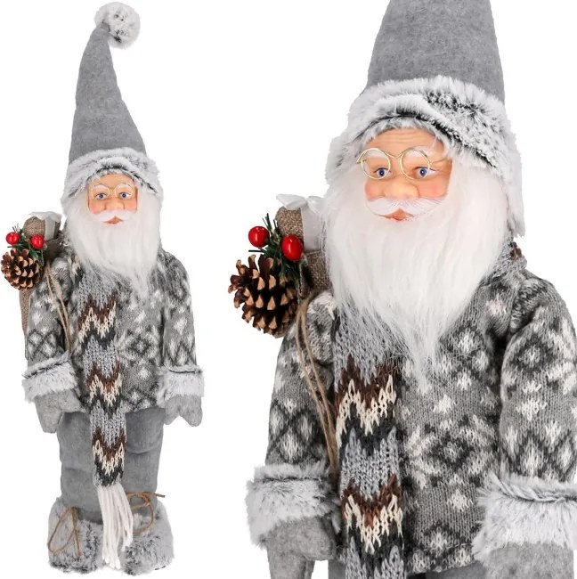Vánoční dekorace Santa Claus s pytlem 50 cm