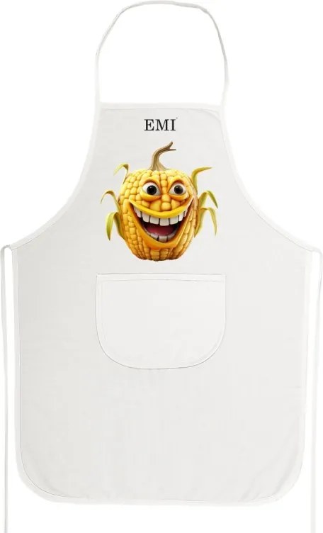 Kuchyňská zástěra Corny EMI, Bílá