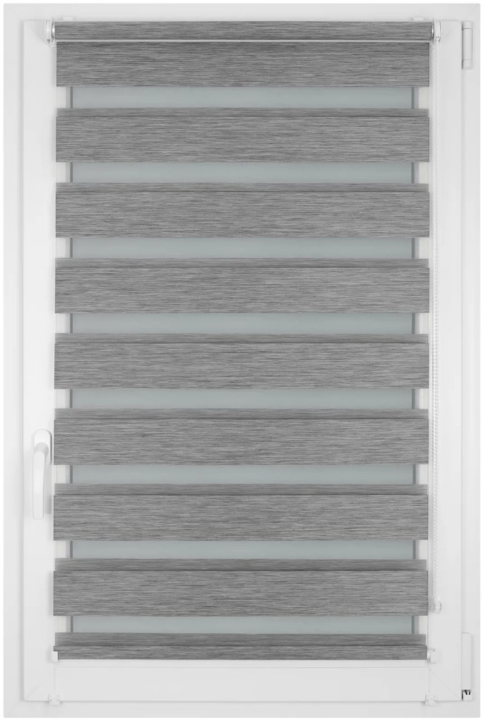 Dekodum Zatemňovací roleta den a noc Stříbrná 108x150 cm