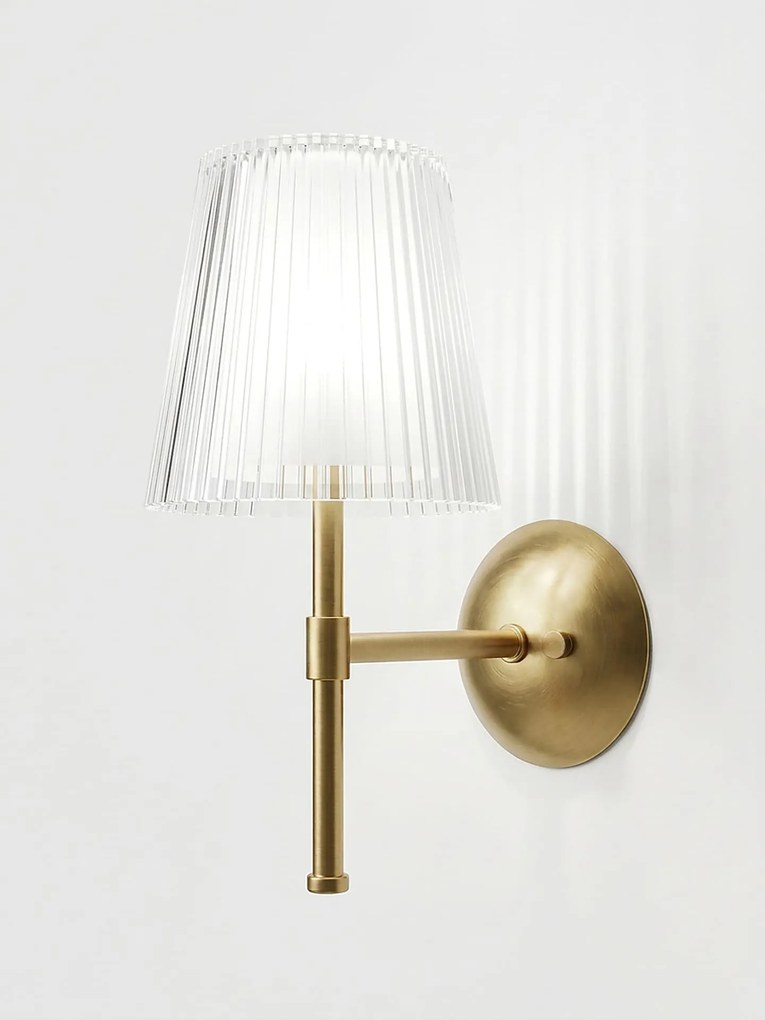 Sinsay - Elegantní LED nástěnné svítidlo s žebrovaným stínidlem - zlatá