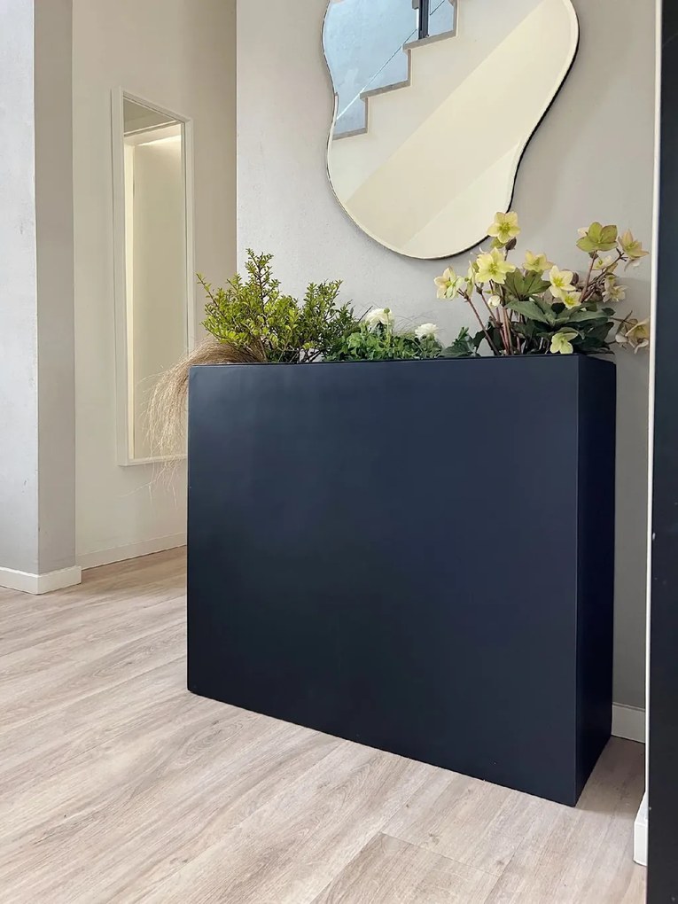 Květináč ELEMENTO, sklolaminát, šířka 88 cm, antracit