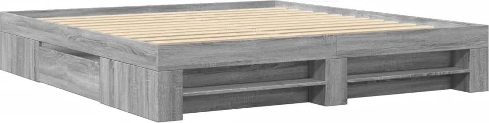 Rám postele bez matrace Grey Sonoma 180x200cm kompozitní dřevo 3295455