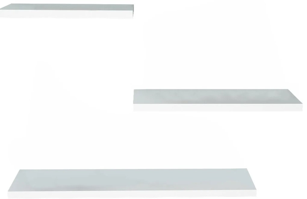 KALUNE DESIGN Set 3 poliček WALL bílý 956LCS2703