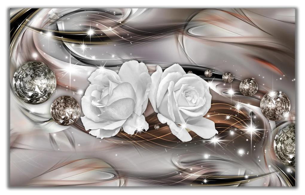 Malvis ® Obraz Abstraktní růže Velikost: pětidílné schody - 100x50 cm