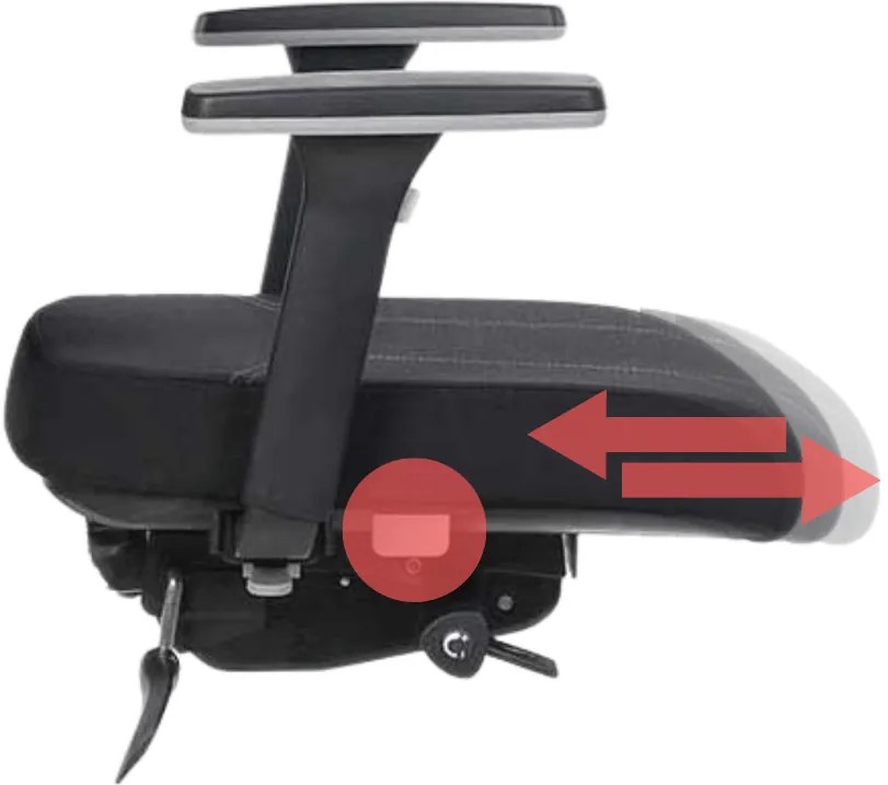 MERCURY Ergonomická kancelářská židle DELI - černá látka
