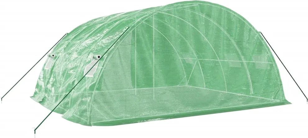 Skleník s ocelovým rámem zelený 20 m² 5 x 4 x 2,3 m 3188083