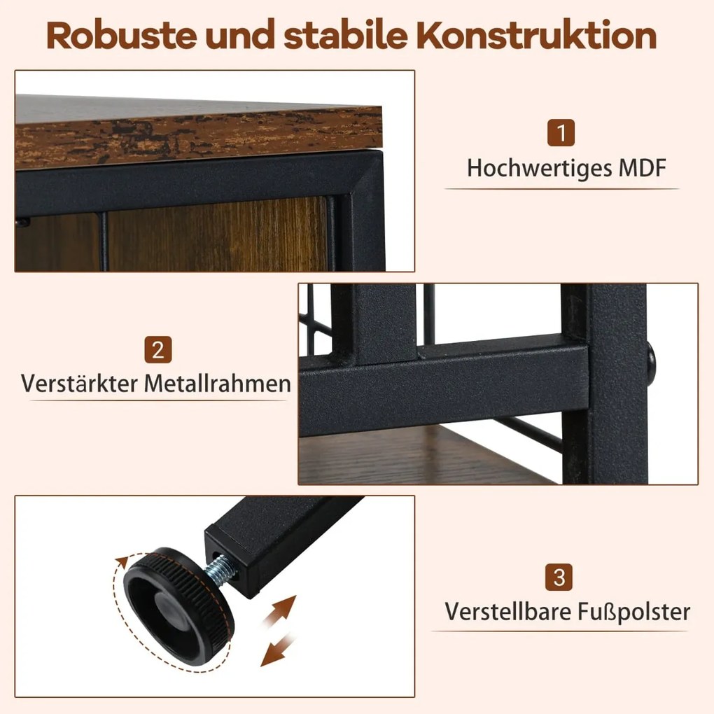 Costway Moderní klec pro kočky Vícepatrový kotec pro kočky s kovovým rámem