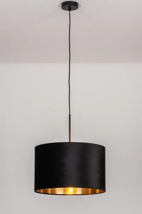 Závěsné svítidlo nad jídelní stůl černé Riteliotte Black and Gold Uno