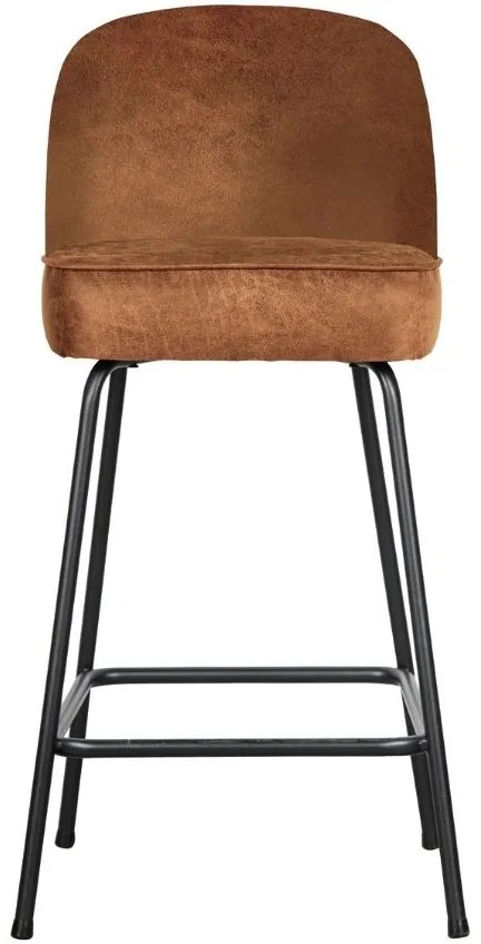 OnaDnes -20% Hoorns Koňakově hnědá kožená barová židle Tergi 65 cm