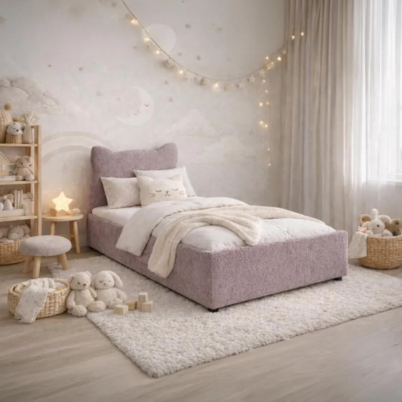 Postel s roštem, růžová, 90x200, MNAU Kondela 0000417755