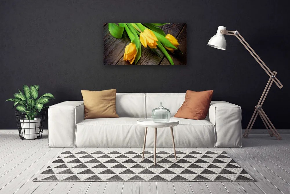 Obraz na plátně Tulipány Květiny 100x50 cm