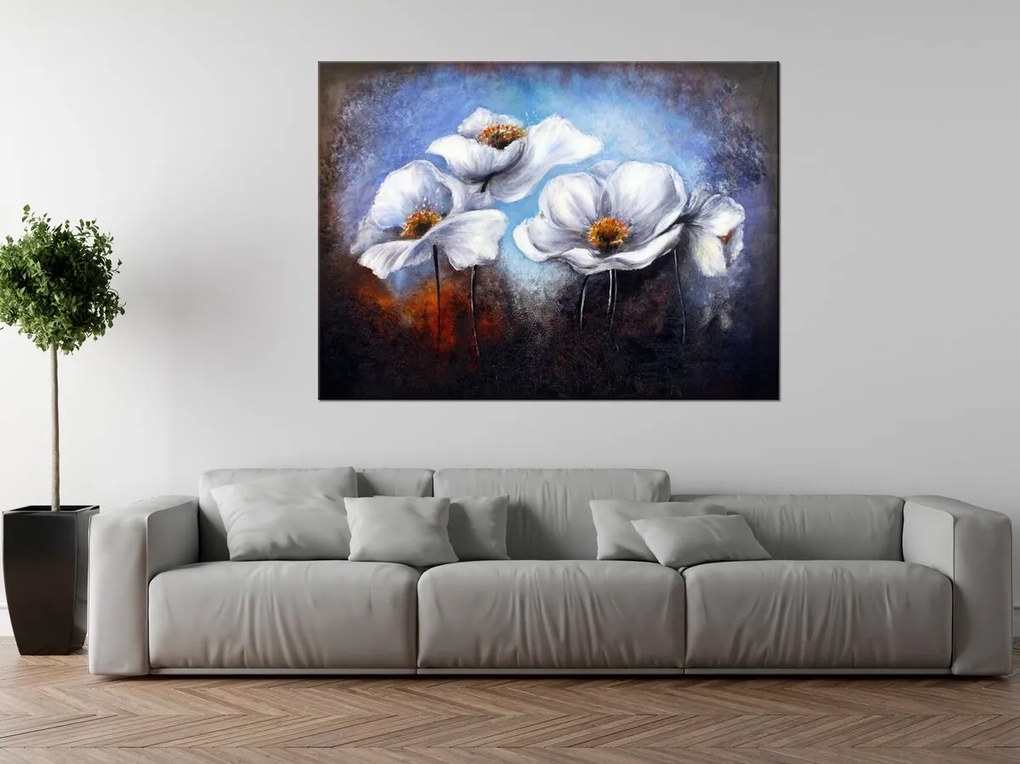 Gario Ručně malovaný obraz Alpské máky Rozměry: 70 x 100 cm
