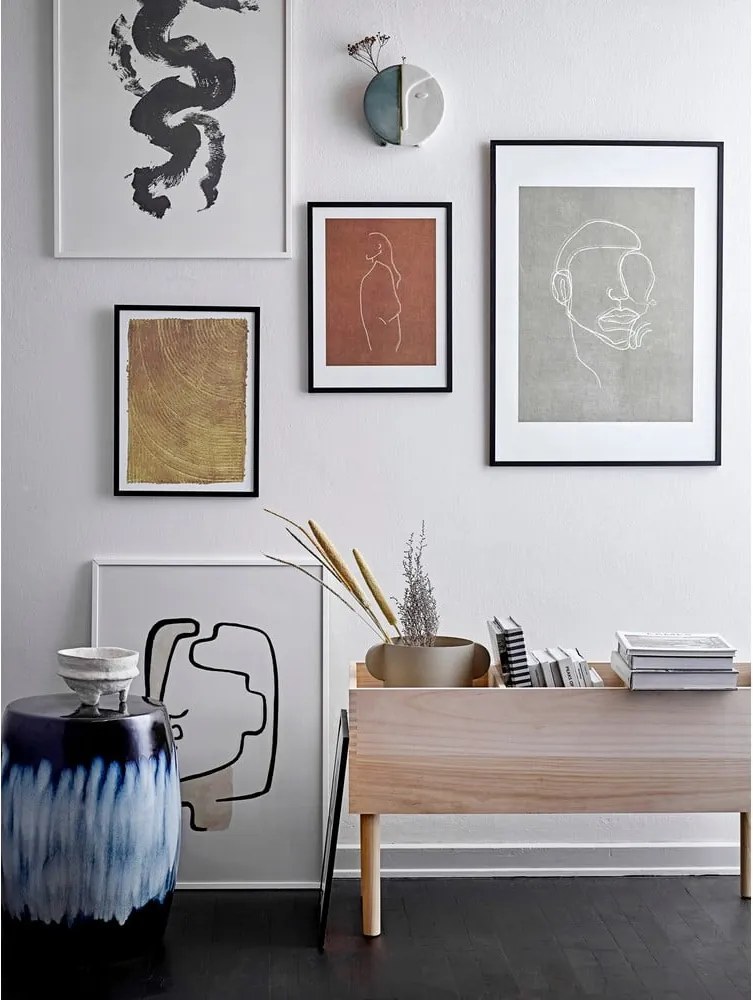 Knihovna z masivu pavlovnie ve světle přírodní barvě 91x50x35 cm Douve – Bloomingville