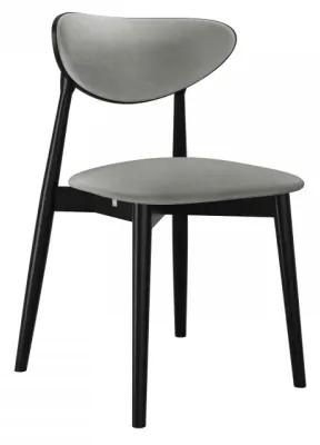 Čalouněná jídelní židle KT65/C, Potah: Magic Velvet 2219, Barva dřeva: czarny