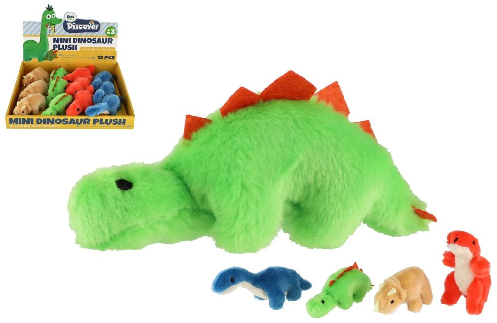 Zvířátko dinosaurus plyš 12-16 cm 4 druhy 3m+ (1 ks)