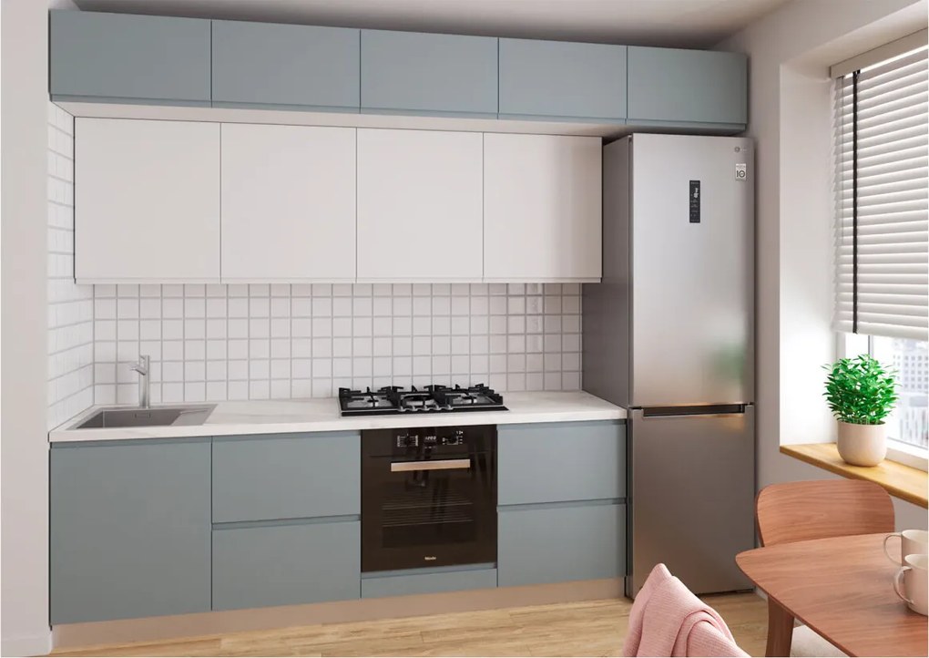 Sada 2.4 k. bílá, f. šedá mat / bílá mat Interno Luxe