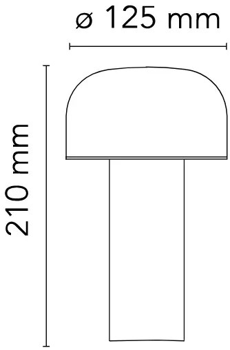 Flos Bellhop Table, žlutá lampička na baterii, 2,5W LED 2700K stmívatelná, výška 21cm, IP20