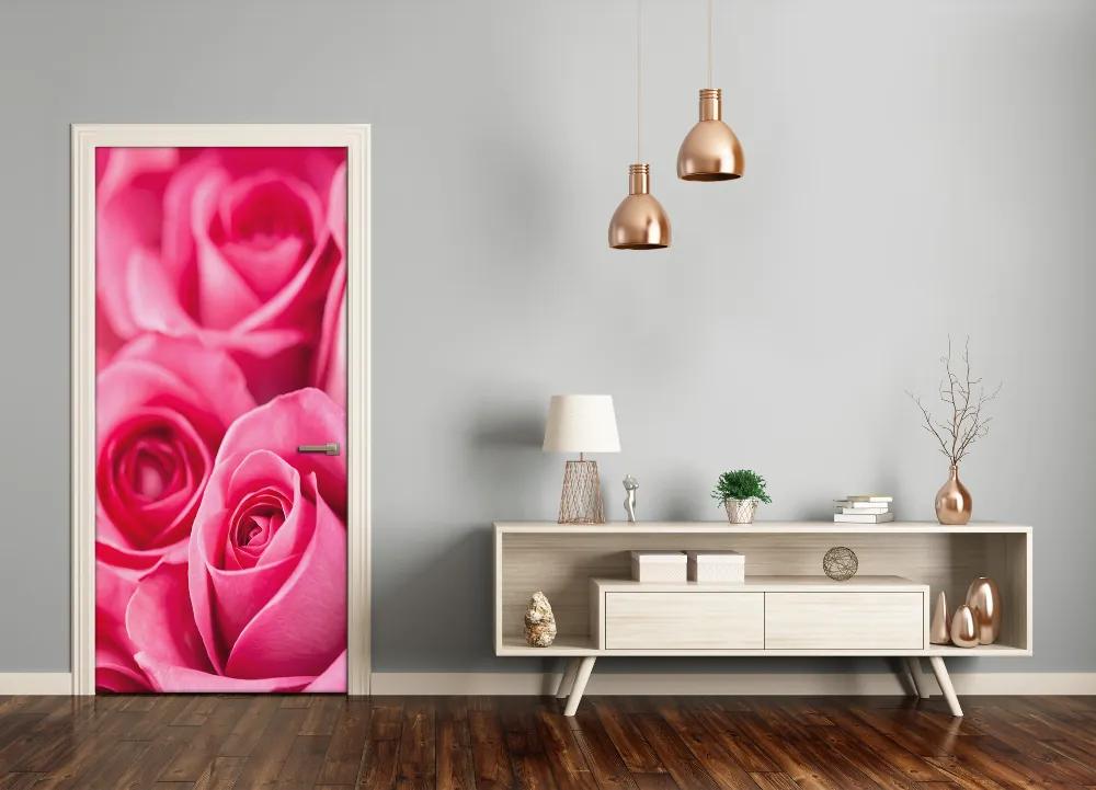 Fototapeta samolepící Růžové růže 95x205 cm