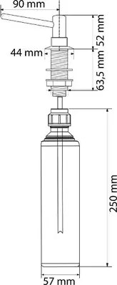 Franke Basic - Dávkovač saponátu 500 ml chrom