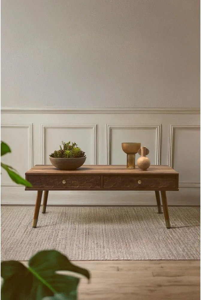 Konferenční stolek v tmavě přírodní barvě 59x110 cm Frida – Premier Housewares