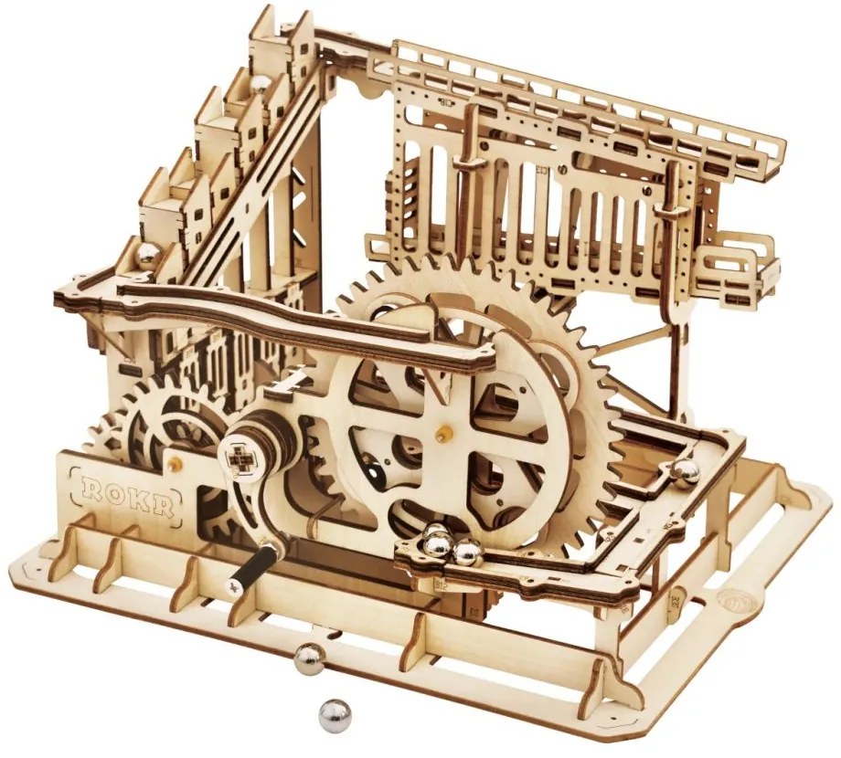 Robotime 3D dřevěné mechanické puzzle Kuličková dráha Marble squad 239 ks