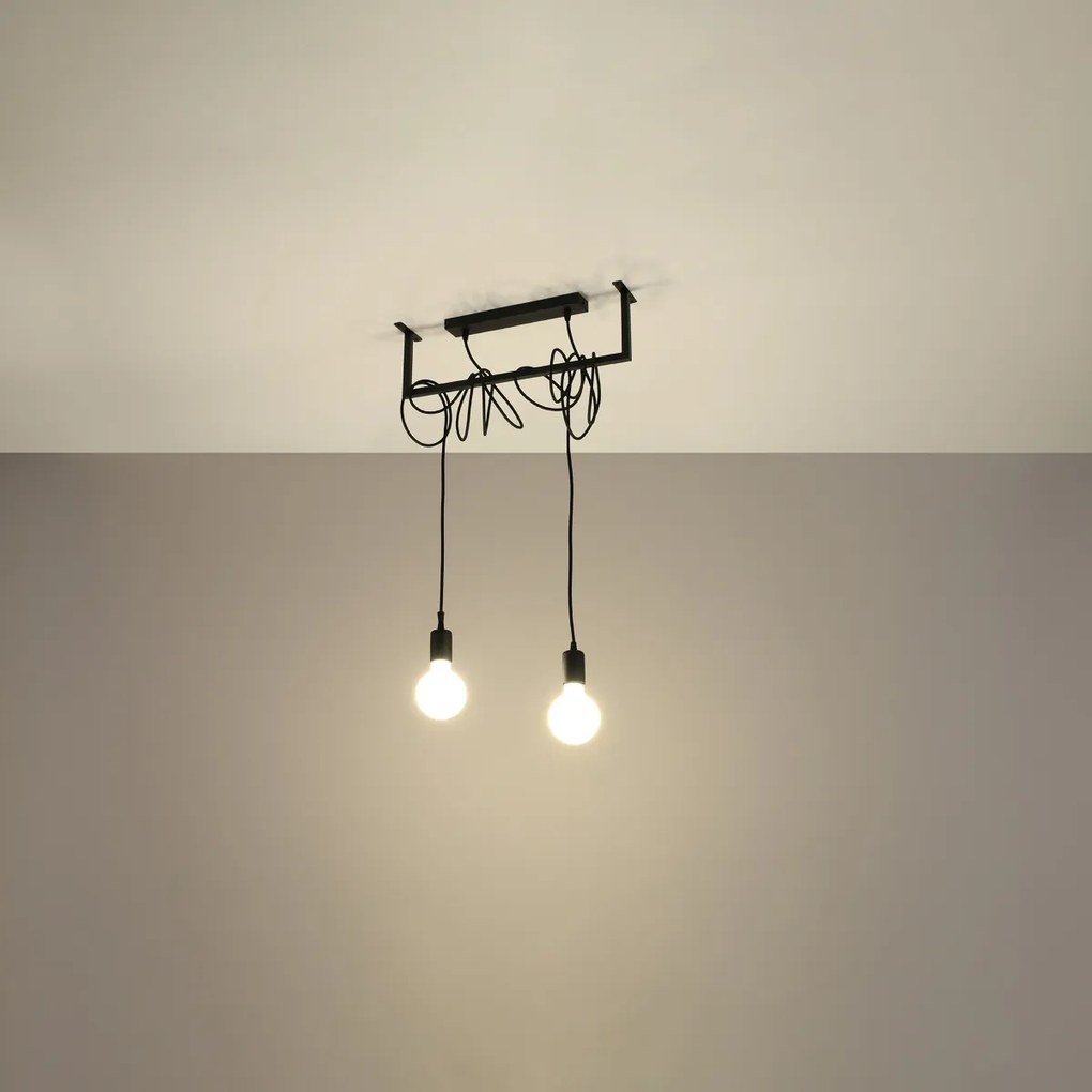 Sollux Lighting Lustr SALAMANCA 2 černý