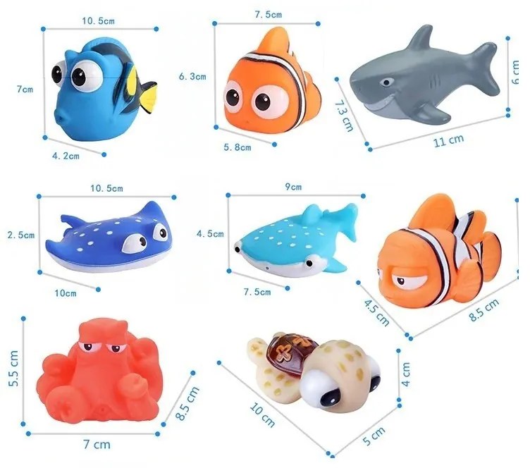 Figurky do vody Hledá se Nemo 8 ks