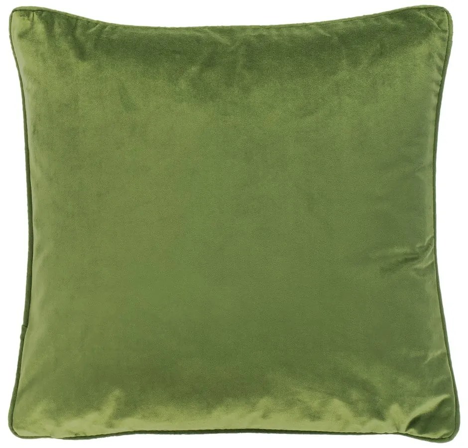 Tmavě zelený polštář Tiseco Home Studio Velvety, 45 x 45 cm