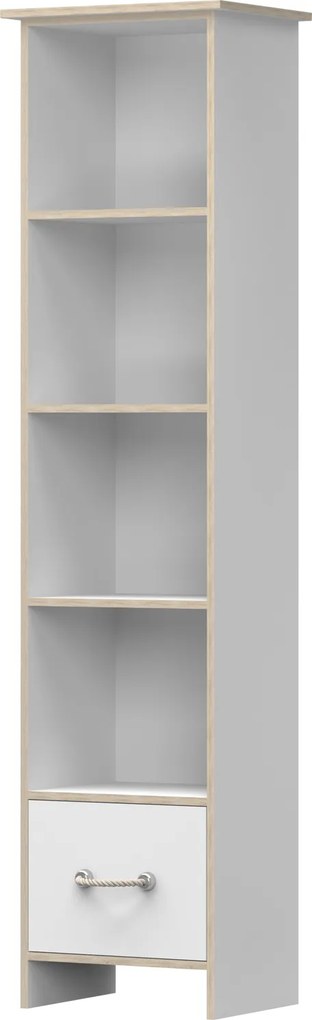 IDZ Knihovna KOSMO 01, 50 cm Bílá/Dub Sonoma