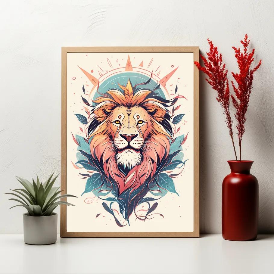 Plakát - Energie lvího slunce - Série - Lví síla