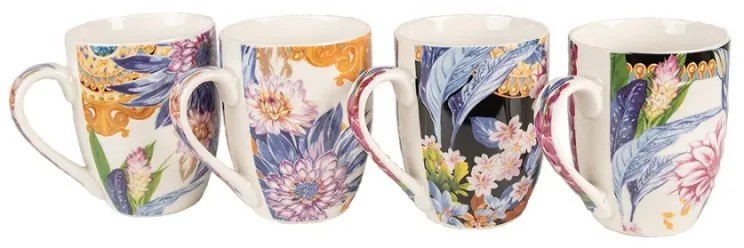 Set 4 porcelánových hrnků Tijn – 300 ml