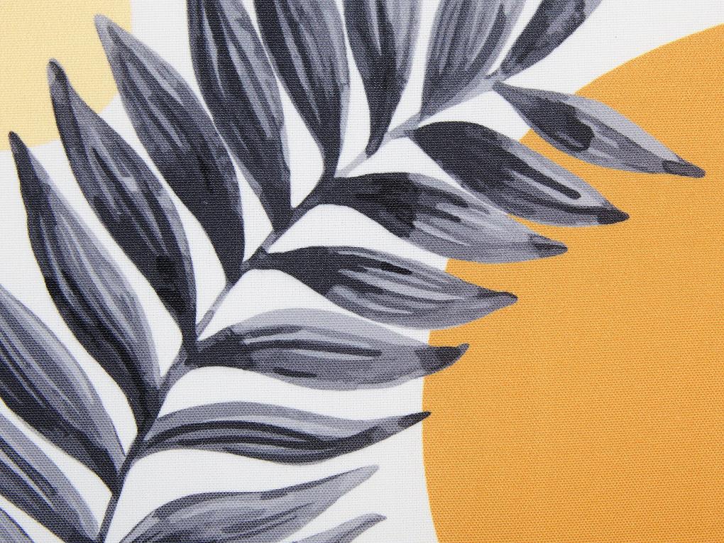 Sada 2 zahradních polštářů se vzorem listů ⌀ 40 cm bílé VIOZENE Beliani