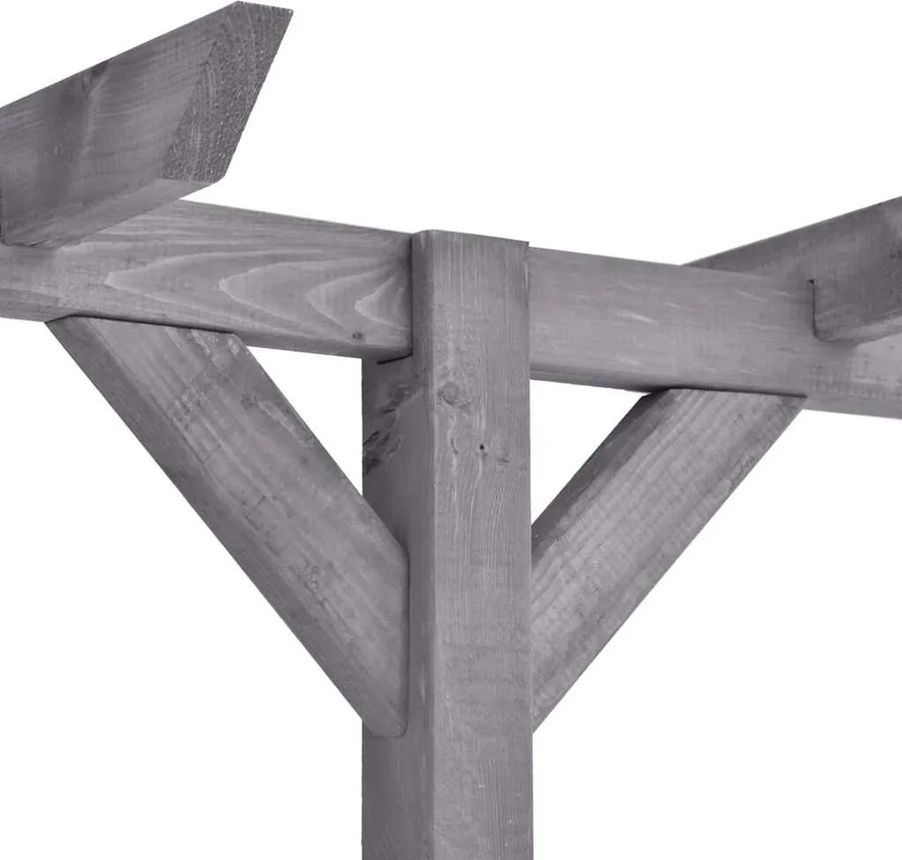 Zahradní pergola šedá 400 x 40 x 205 cm impregnovaná borovice 313568