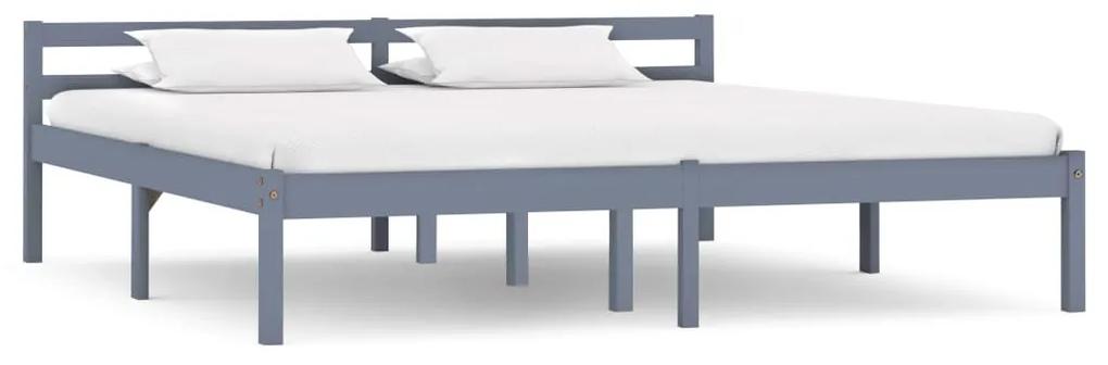 283201 vidaXL Rám postele šedý masivní borové dřevo 180 x 200 cm
