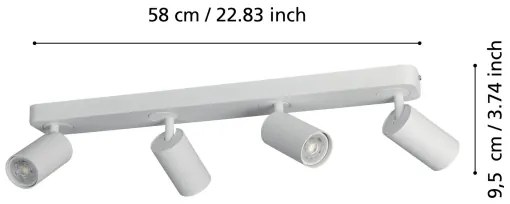 Eglo 900339 - LED RGBW Stmívatelné bodové svítidlo TELIMBELA-Z 4xGU10/4,9W/230V