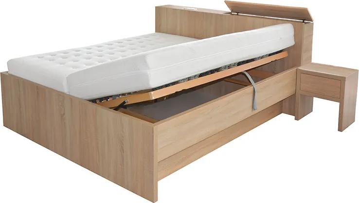 Ahorn Dřevěná postel Tropea box 190x80 Dub bílý