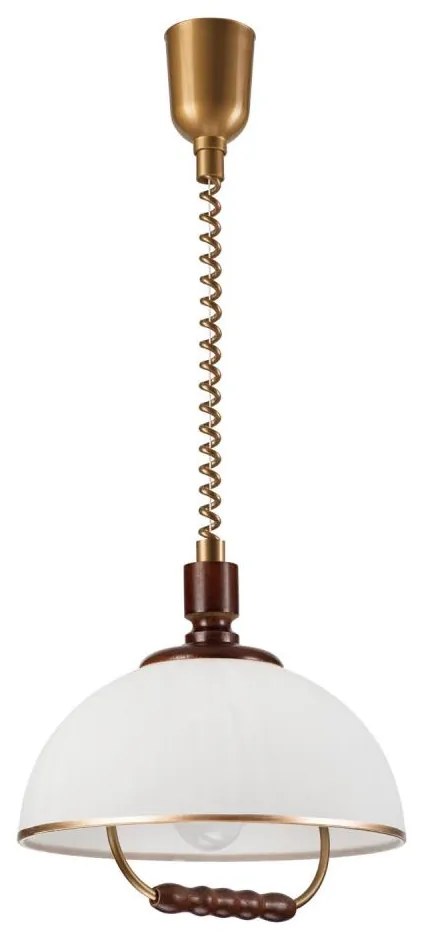 Lamkur Stahovací lustr RAMONA 1xE27/60W/230V béžová/tmavě hnědá LM-1.1/107
