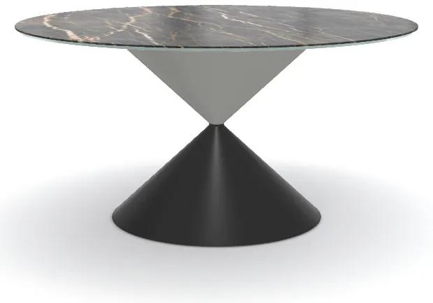 MIDJ - Kulatý stůl Clessidra kovová podnož, Ø 150/180 cm